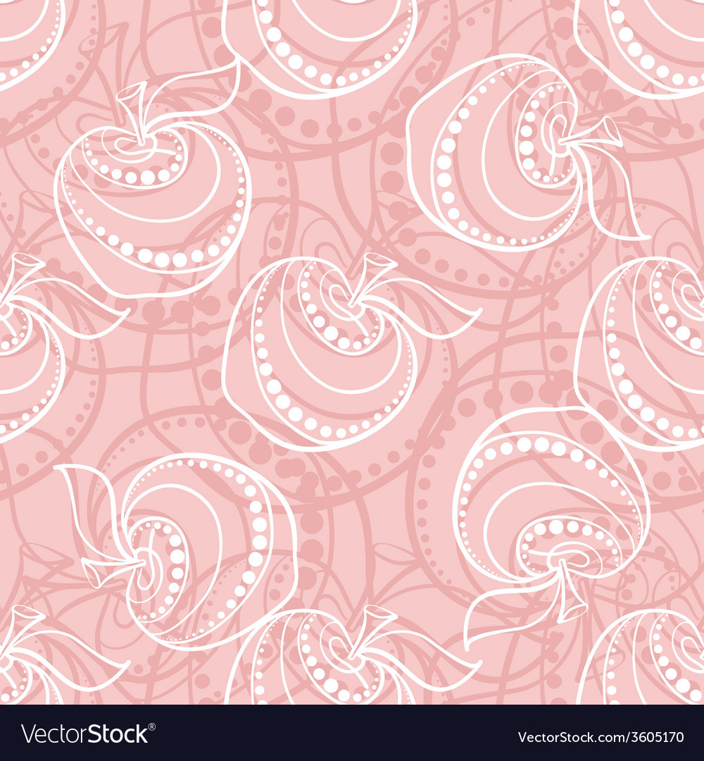 Pink Apple Pattern Royalty Free Vector Image - VectorStock