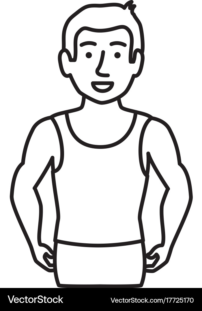 Thin man in sports suit Royalty Free Vector Image