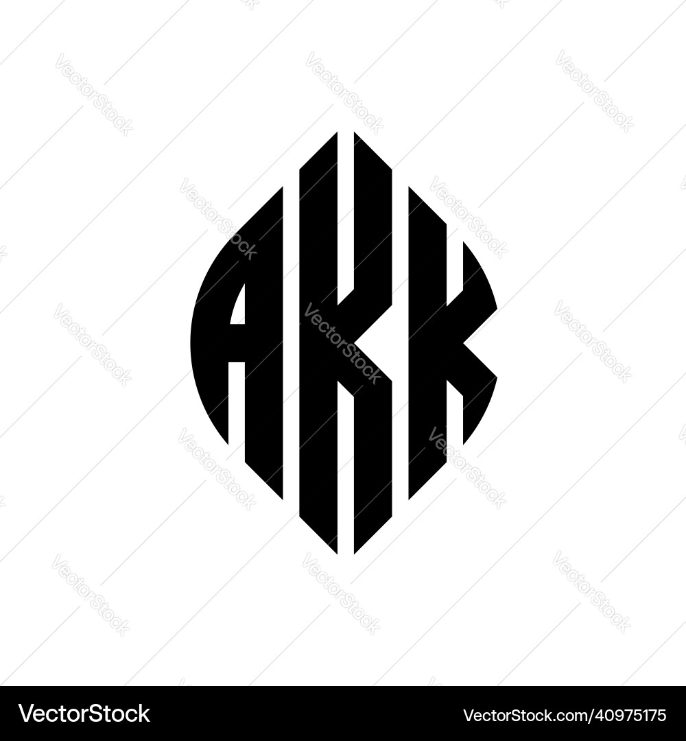 Akk circle letter logo design with circle Vector Image