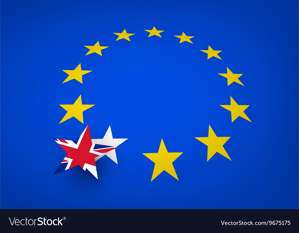Brexit background with flags Royalty Free Vector Image