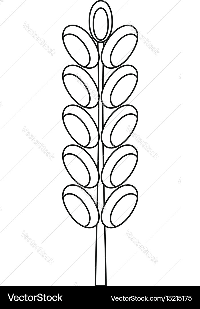 Field spike icon outline style Royalty Free Vector Image