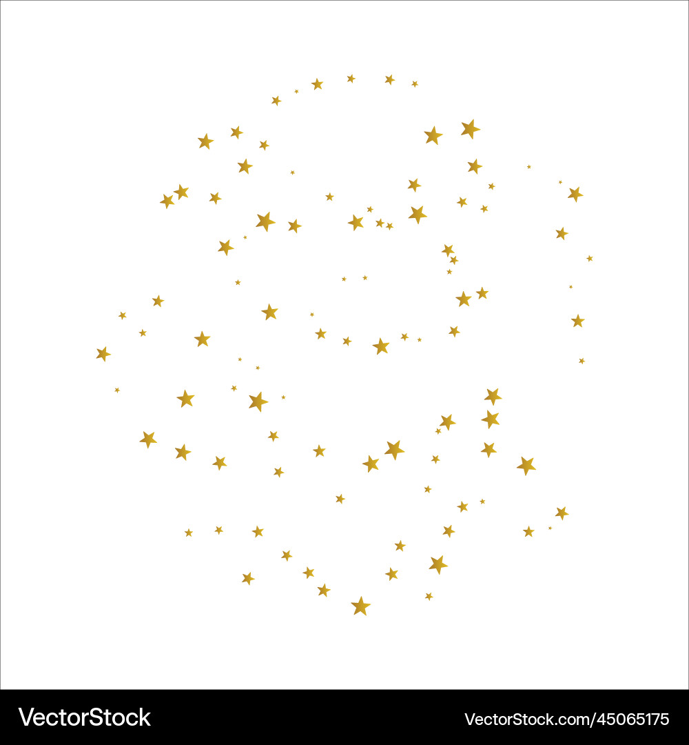 Golden scattered stars on sky spread icon flat Vector Image
