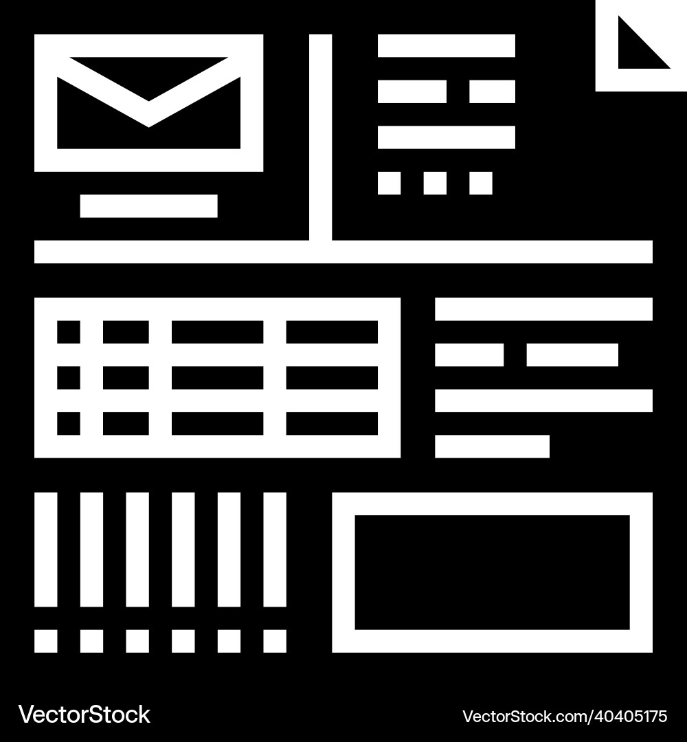 Invoice paper list glyph icon Royalty Free Vector Image
