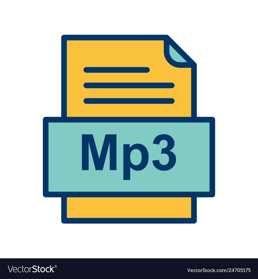 Mp3 file document icon Royalty Free Vector Image