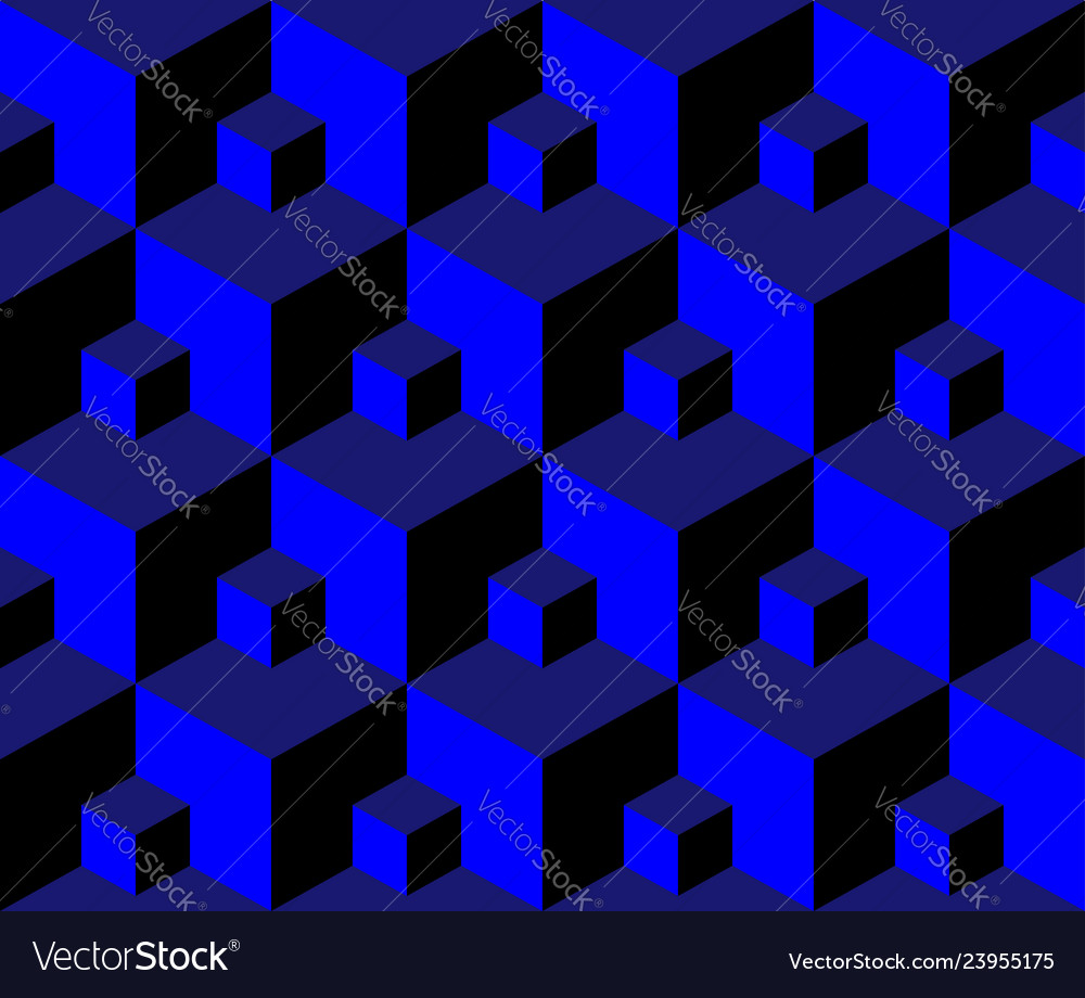 Seamless pattern 3d cube Royalty Free Vector Image