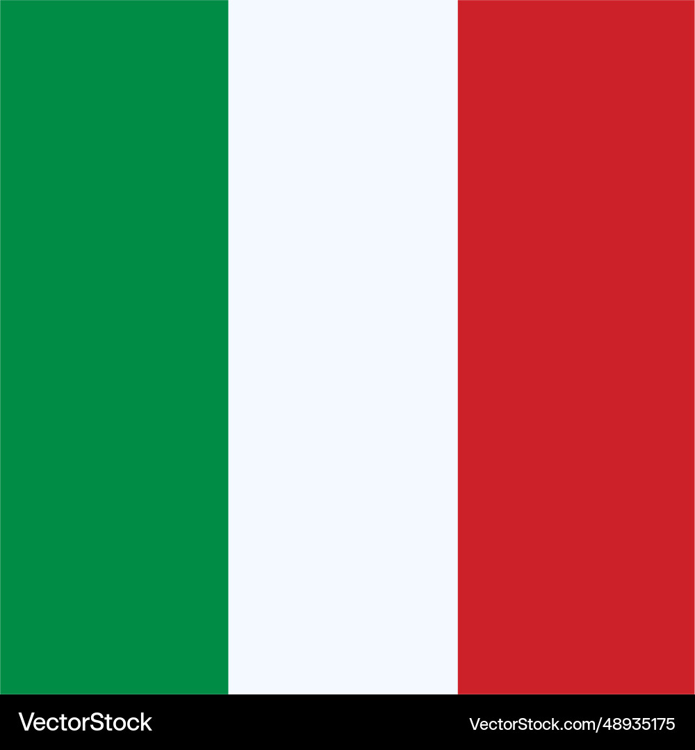 Simple and clean italian flag Royalty Free Vector Image