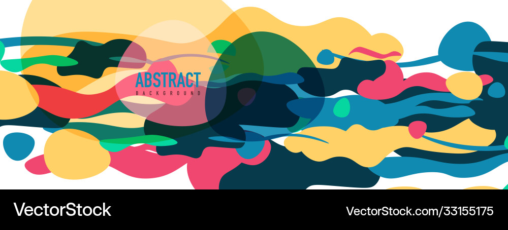 Trendy liquid style shapes abstract design Vector Image