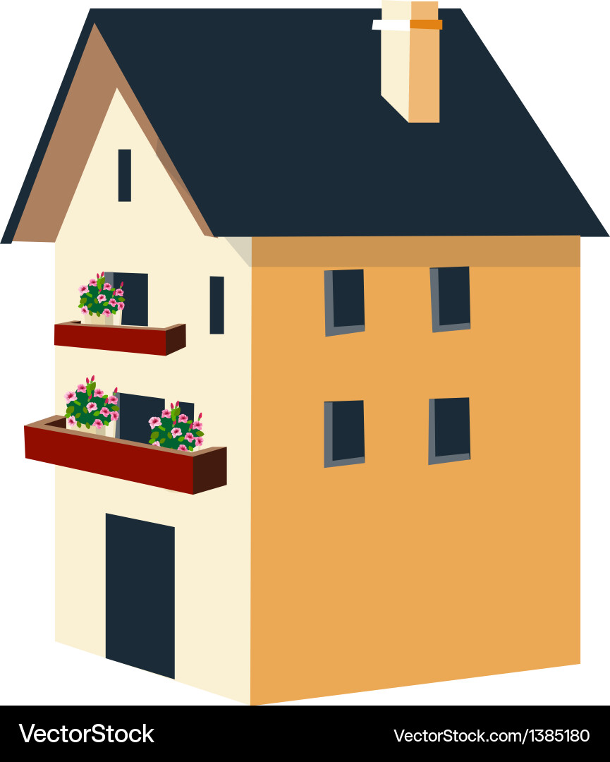 A view of house Royalty Free Vector Image - VectorStock