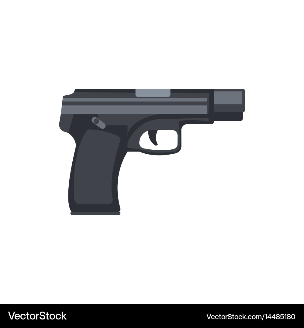 Automatic handgun pistol military weapon Vector Image