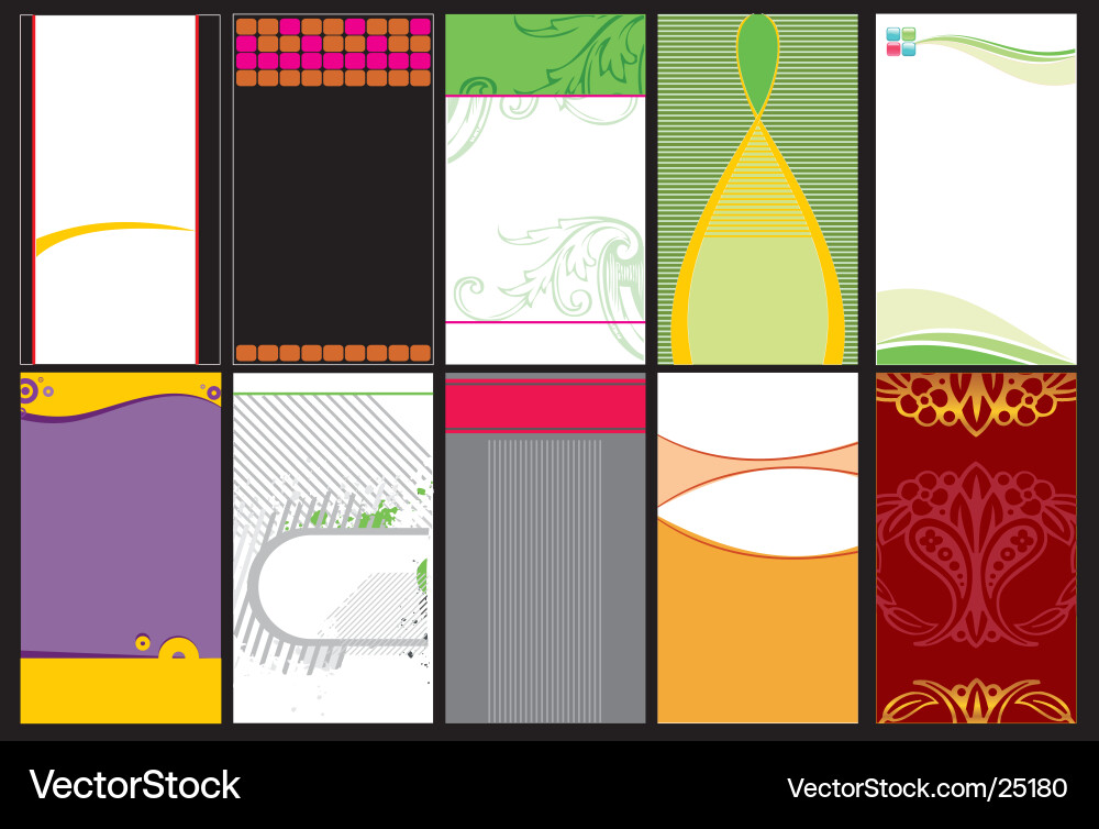 Collection business cards templates Royalty Free Vector