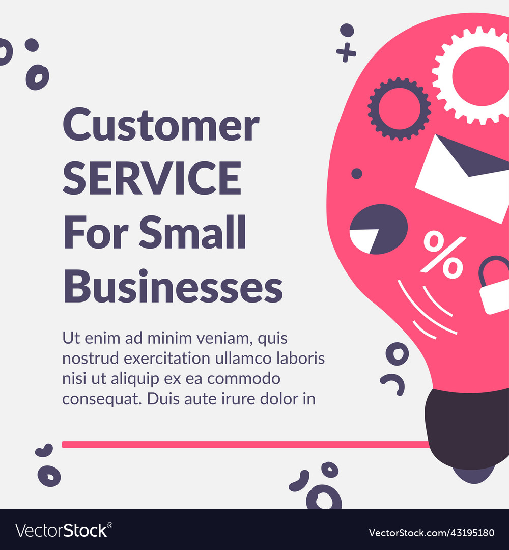 Customer service for small businesses banner Vector Image