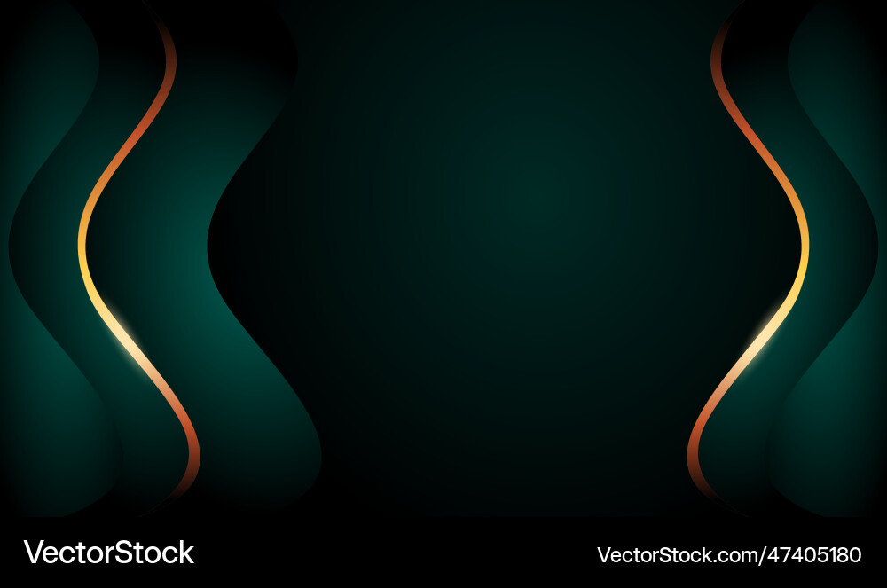 Green luxury gradient gold modern abstract design Vector Image