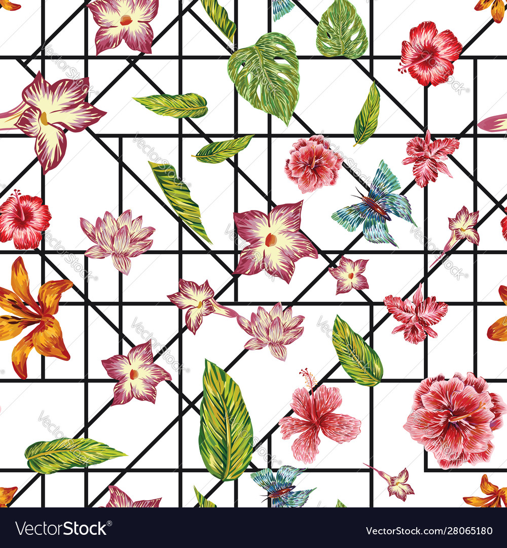 Hand drawn seamless pattern abstract line Vector Image