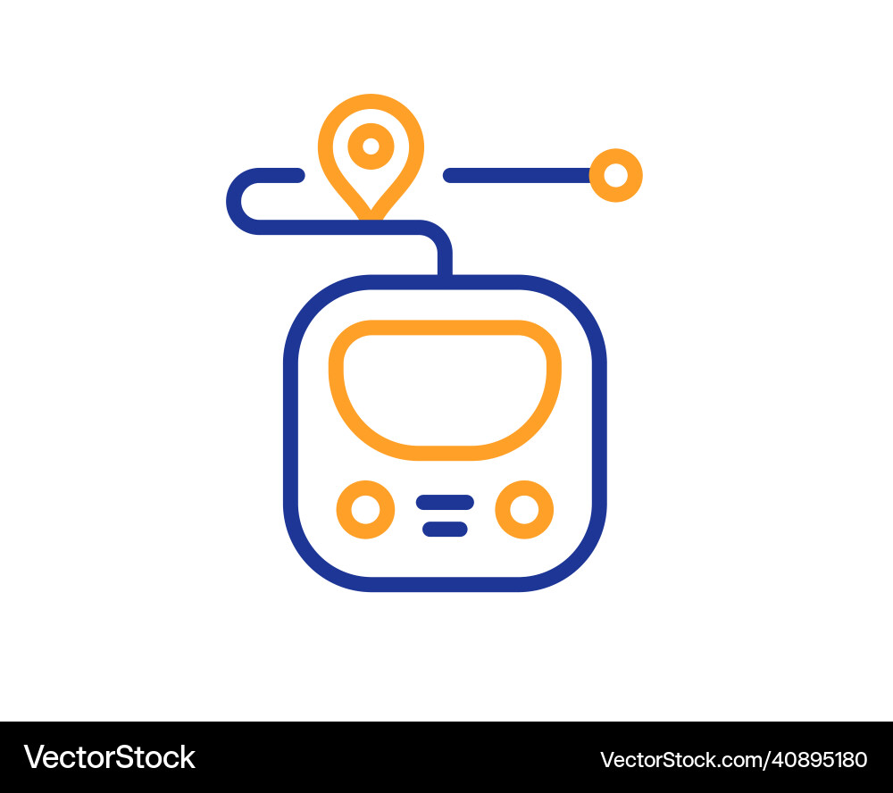 Metro line icon subway journey path sign Vector Image