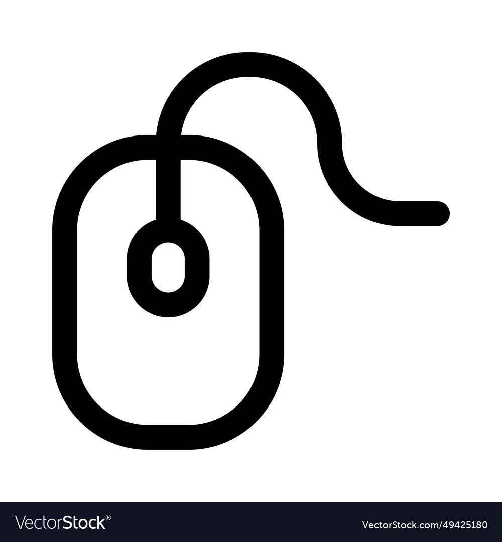 Mouse used to move the cursor on screen Royalty Free Vector