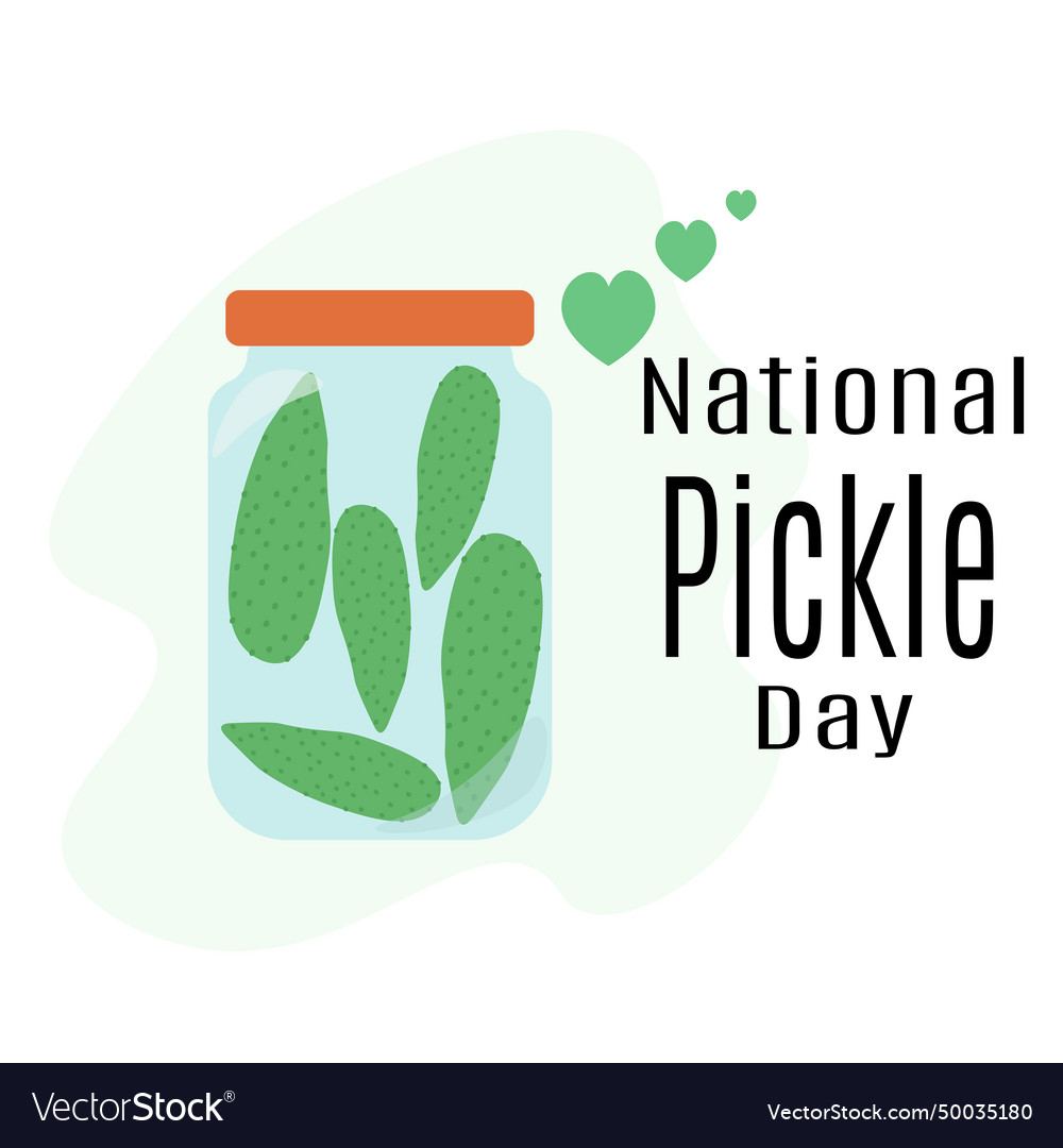 National pickle day idea for poster banner Vector Image