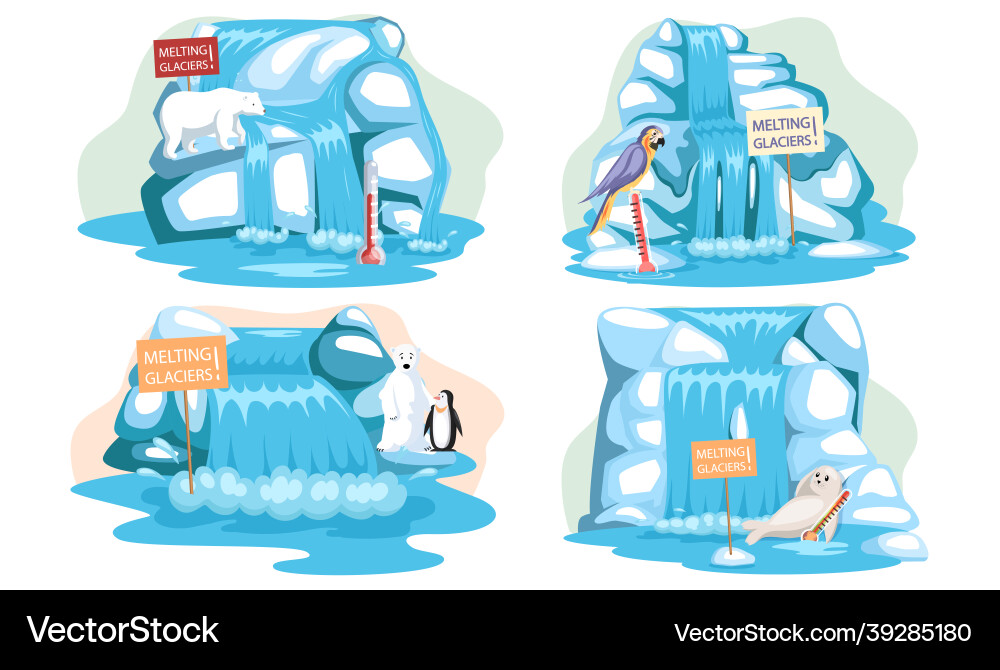 Set of about impact global Royalty Free Vector Image