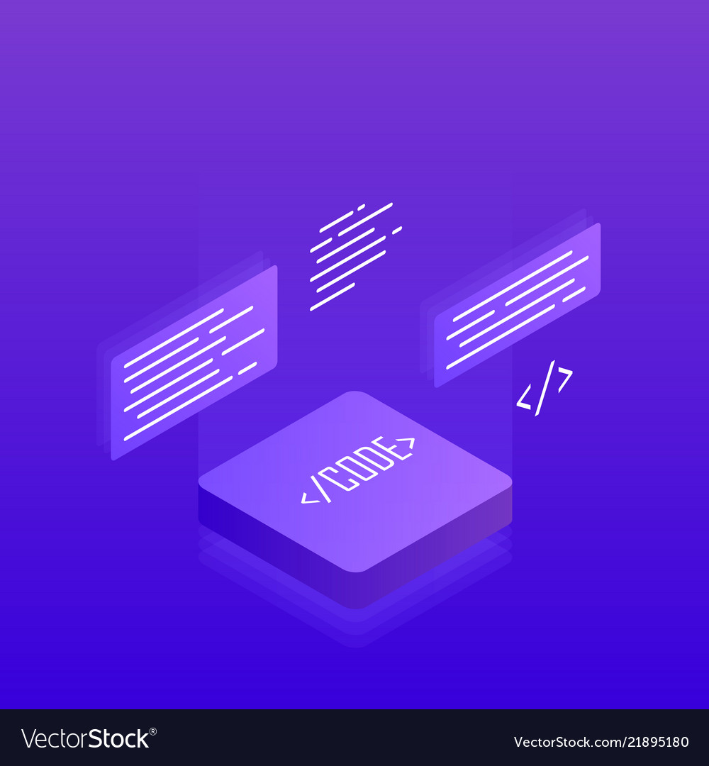 Software development big data processing Vector Image