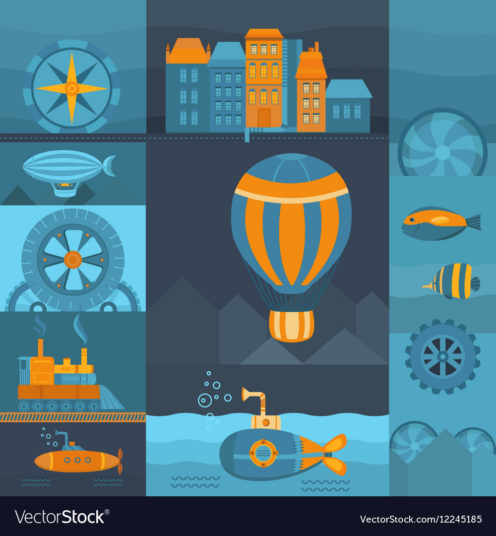 Background steampunk Royalty Free Vector Image