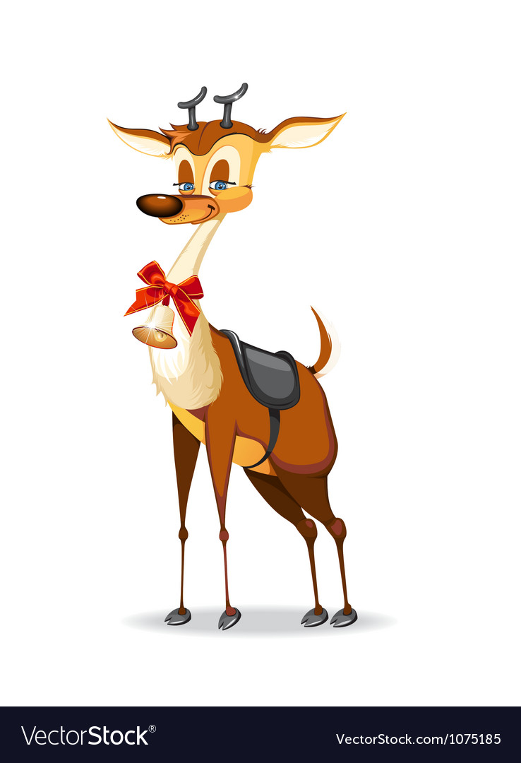 Beautiful christmas deer Royalty Free Vector Image