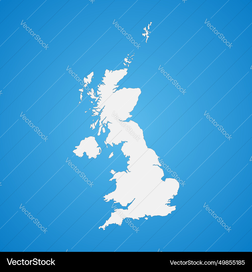 Highly detailed united kingdom map with borders Vector Image