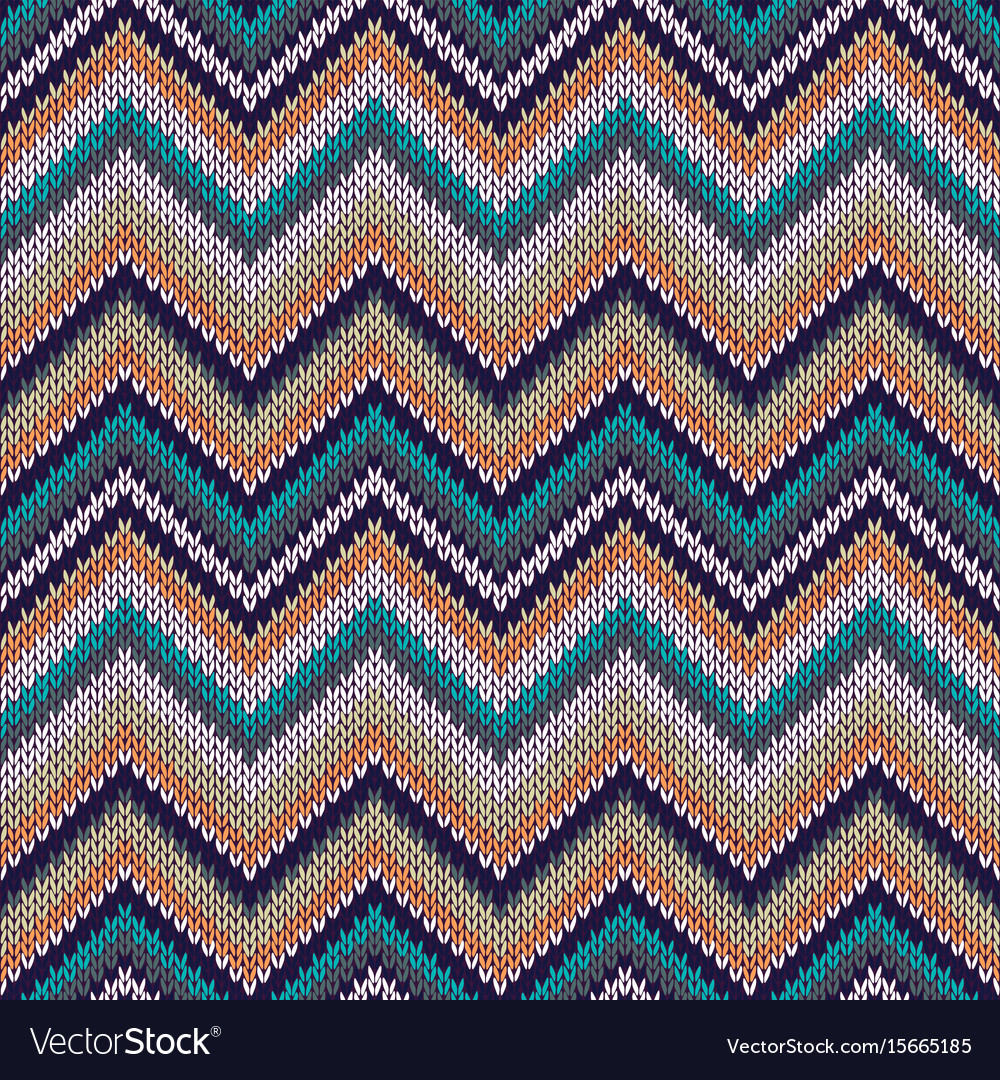 Knit seamless pattern Royalty Free Vector Image