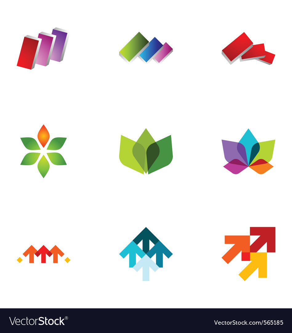 Logo design elements set 22 Royalty Free Vector Image