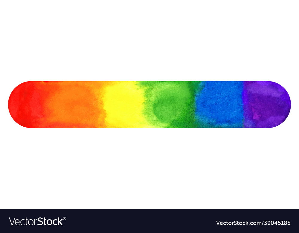 Rainbow hand-drawn watercolor beautiful Royalty Free Vector