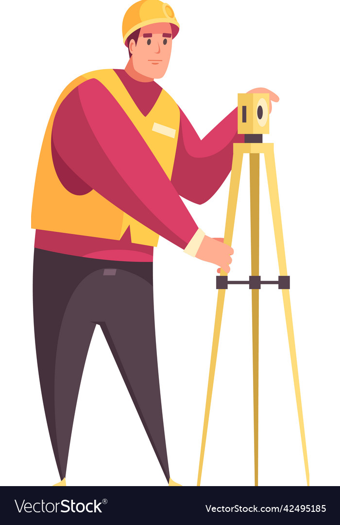 Transit man construction composition Royalty Free Vector