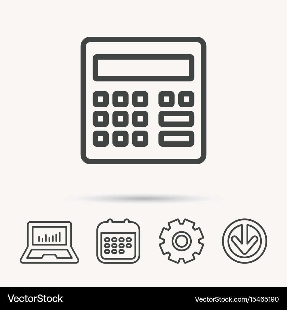 Calculator icon accounting sign Royalty Free Vector Image