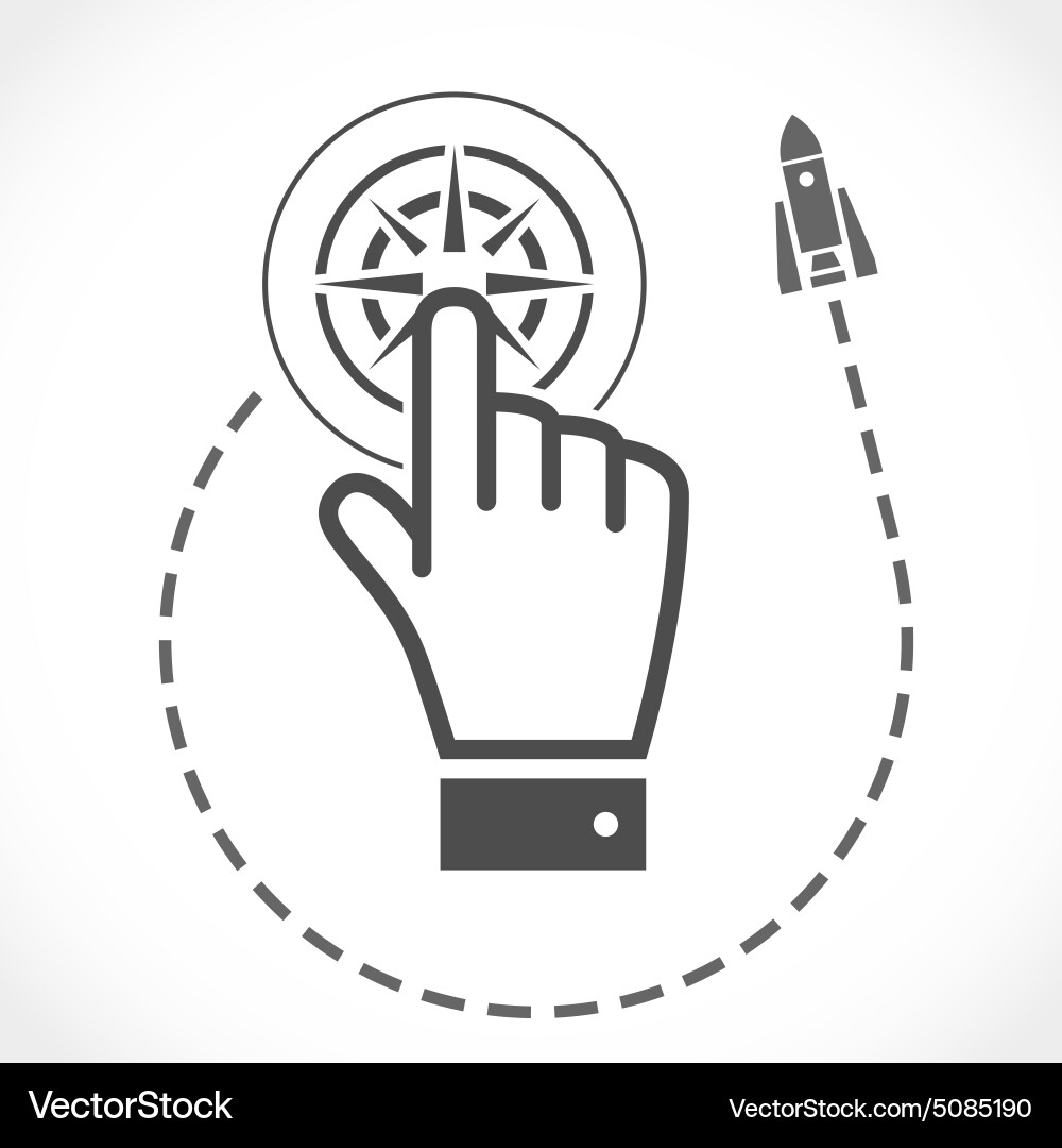 Internet concept of startup after click Royalty Free Vector