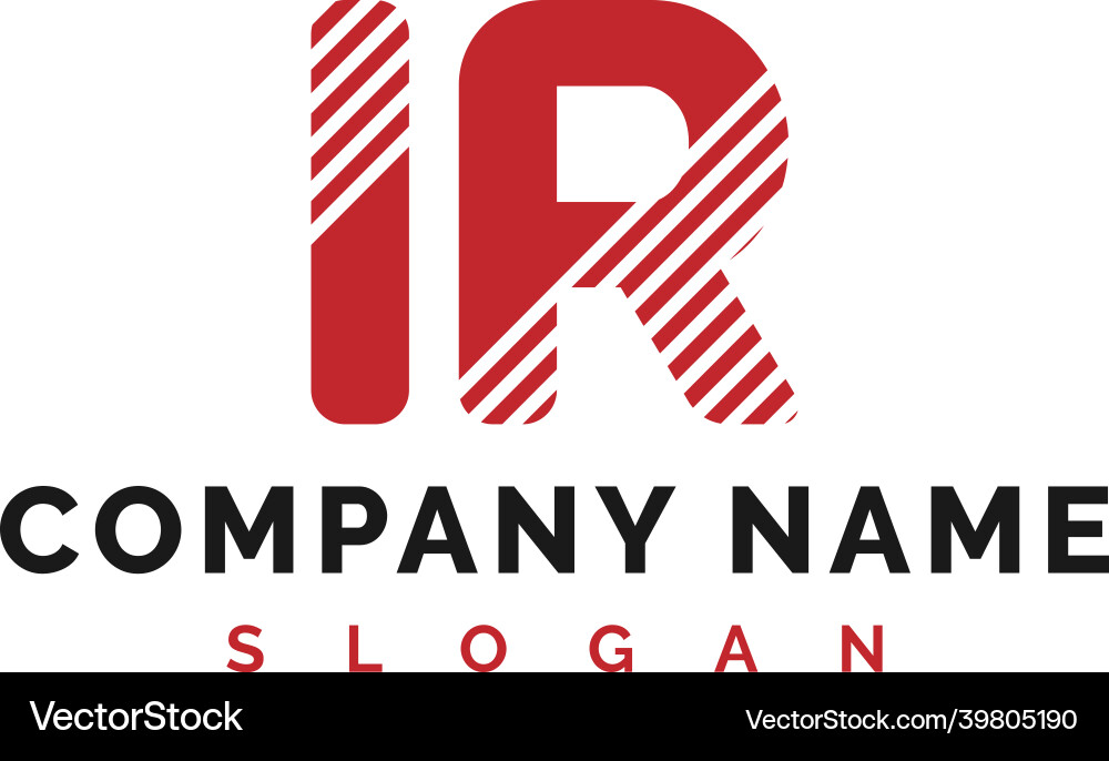 Ir letter logo design letter logo Royalty Free Vector Image