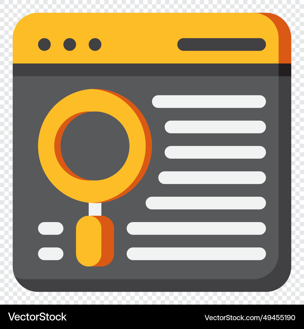 Search icon digital marketing concept flat Vector Image