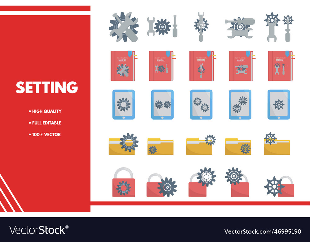 Setting Royalty Free Vector Image - VectorStock