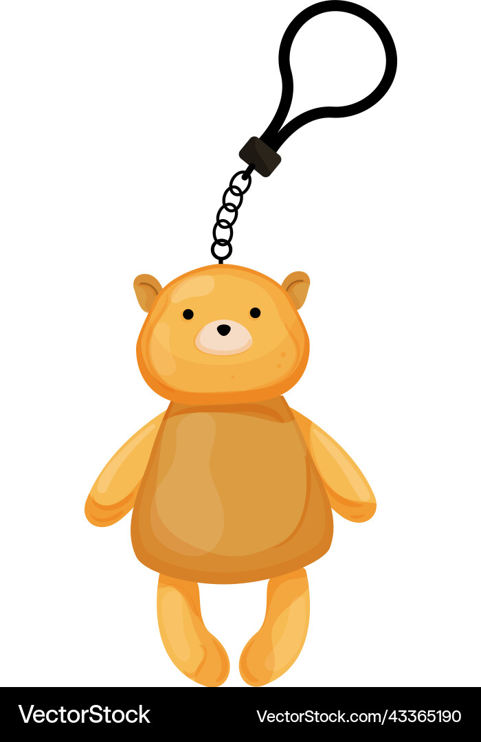 Trinker keychain key cartoon Royalty Free Vector Image