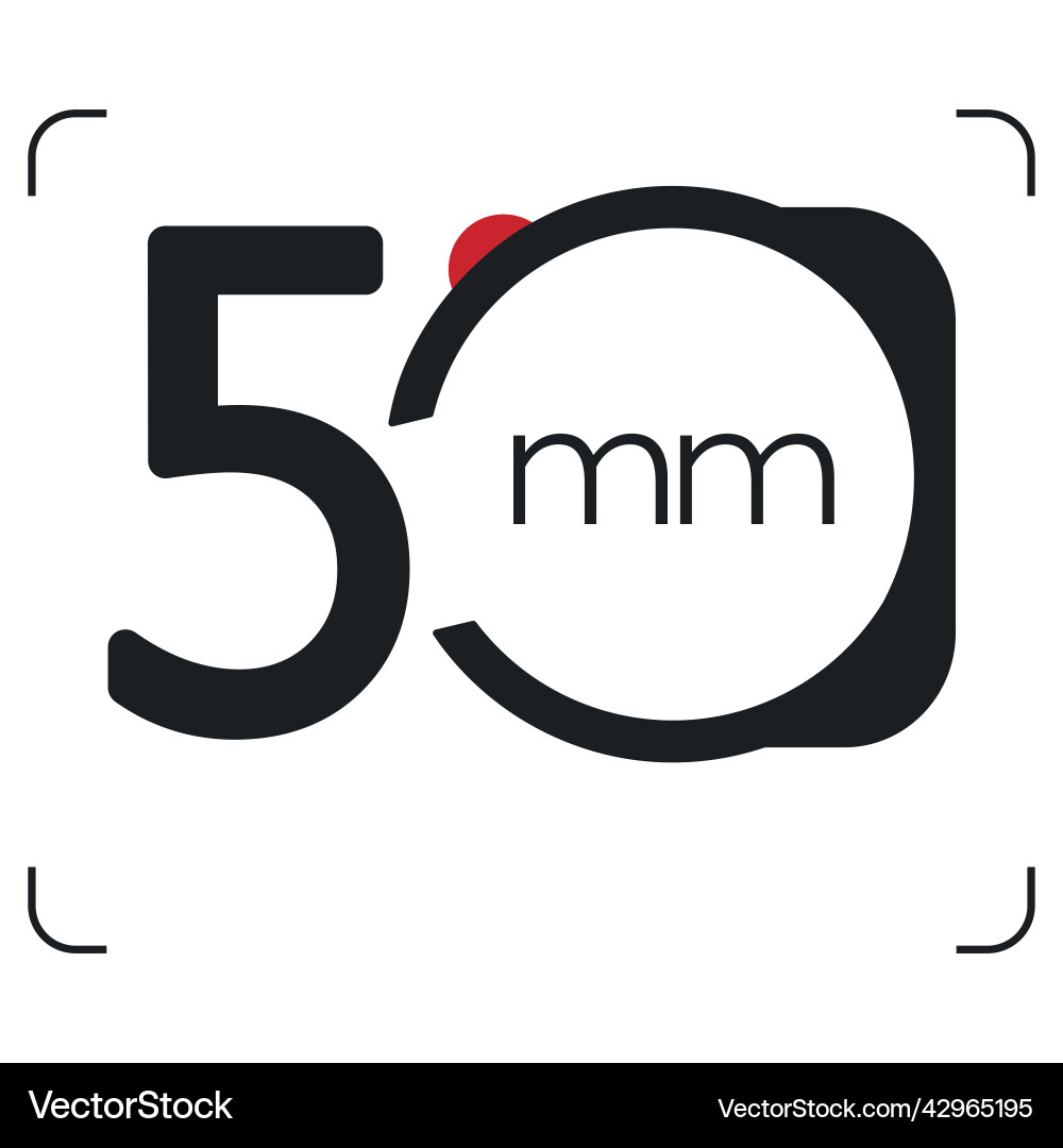 5mm camera photography icon Royalty Free Vector Image