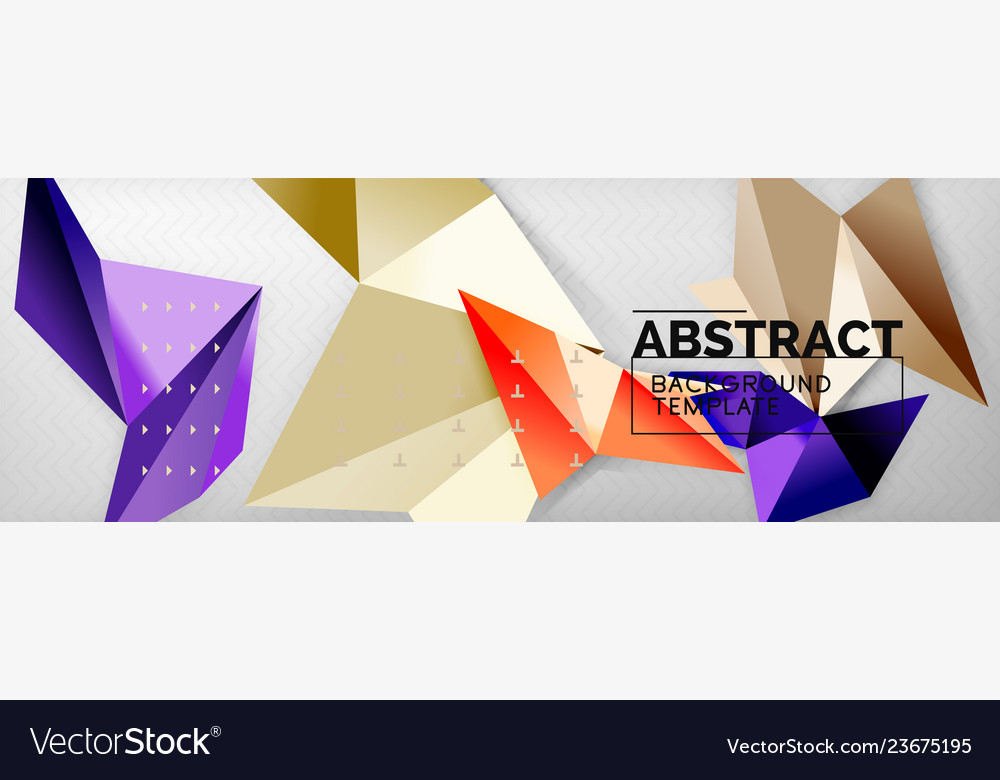 Abstract background flying color geometric Vector Image