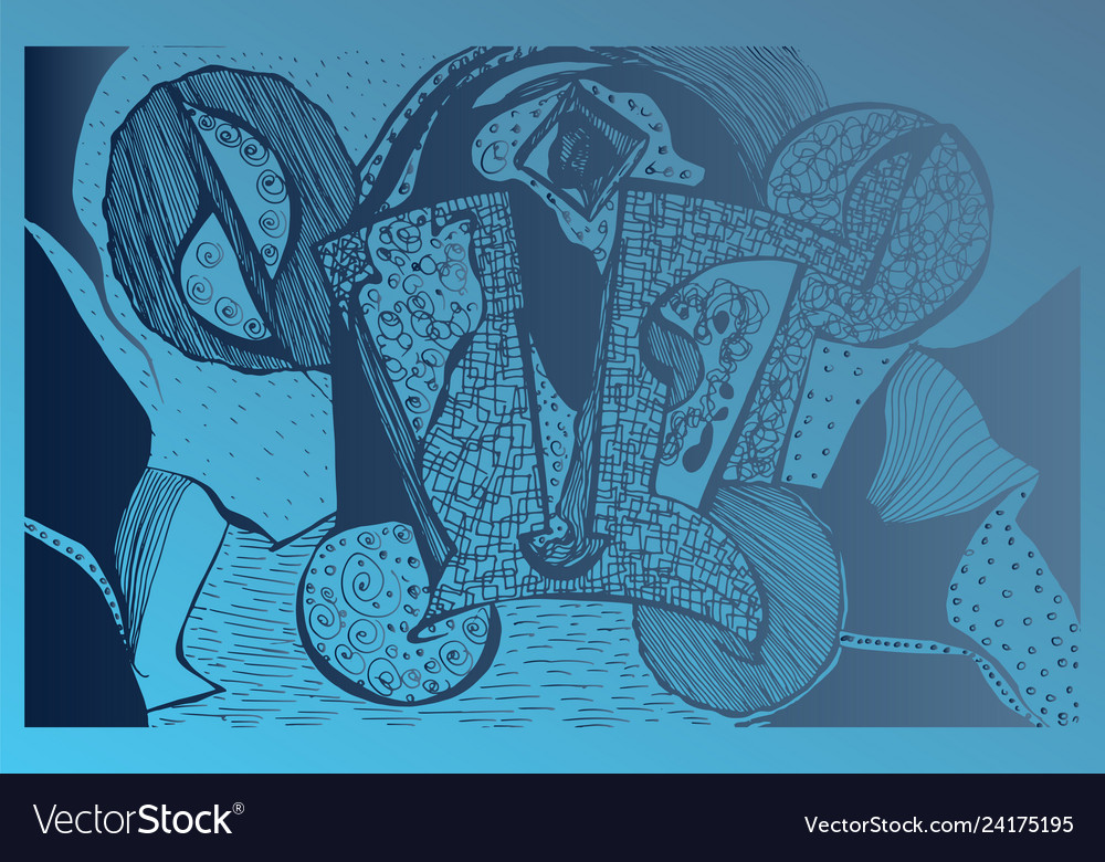 Abstract graphic composition with texture elements