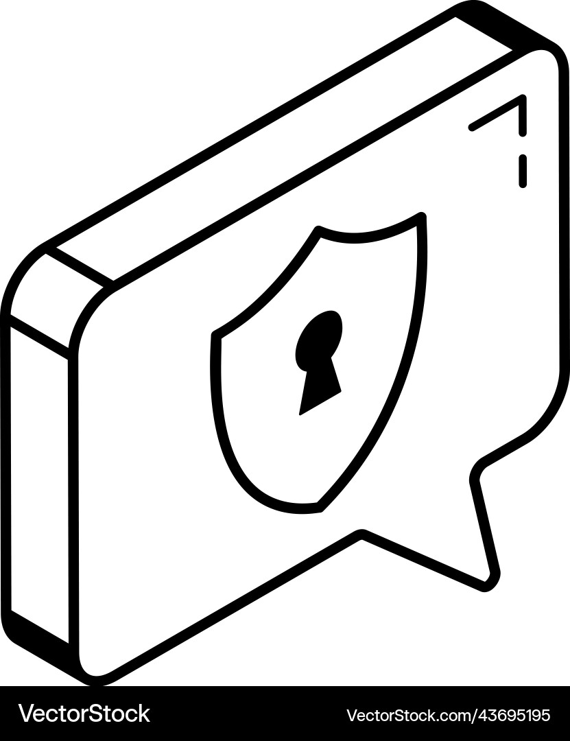 An encrypted chat line icon download Royalty Free Vector