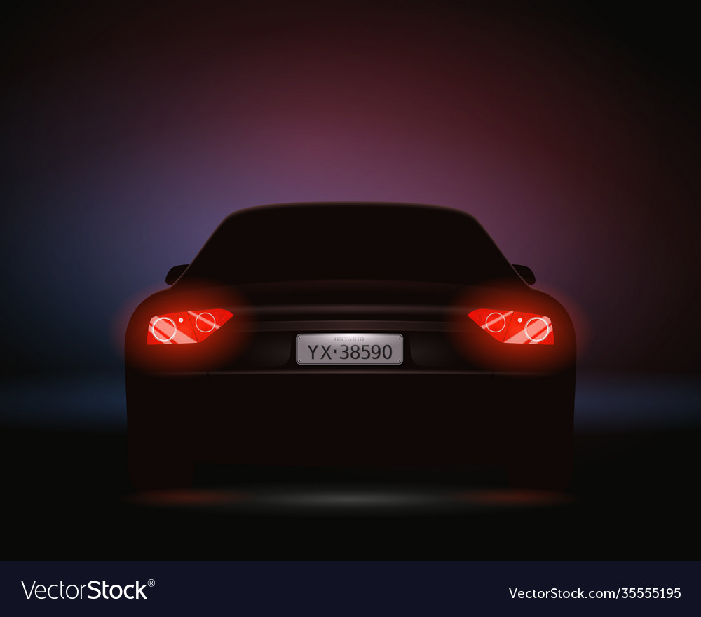 Car back light composition Royalty Free Vector Image