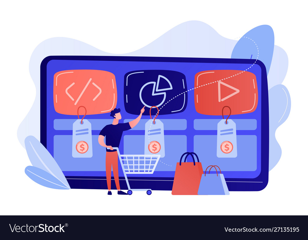 Digital service marketplace concept Royalty Free Vector Digital service marketplace concept Royalty Free Vector