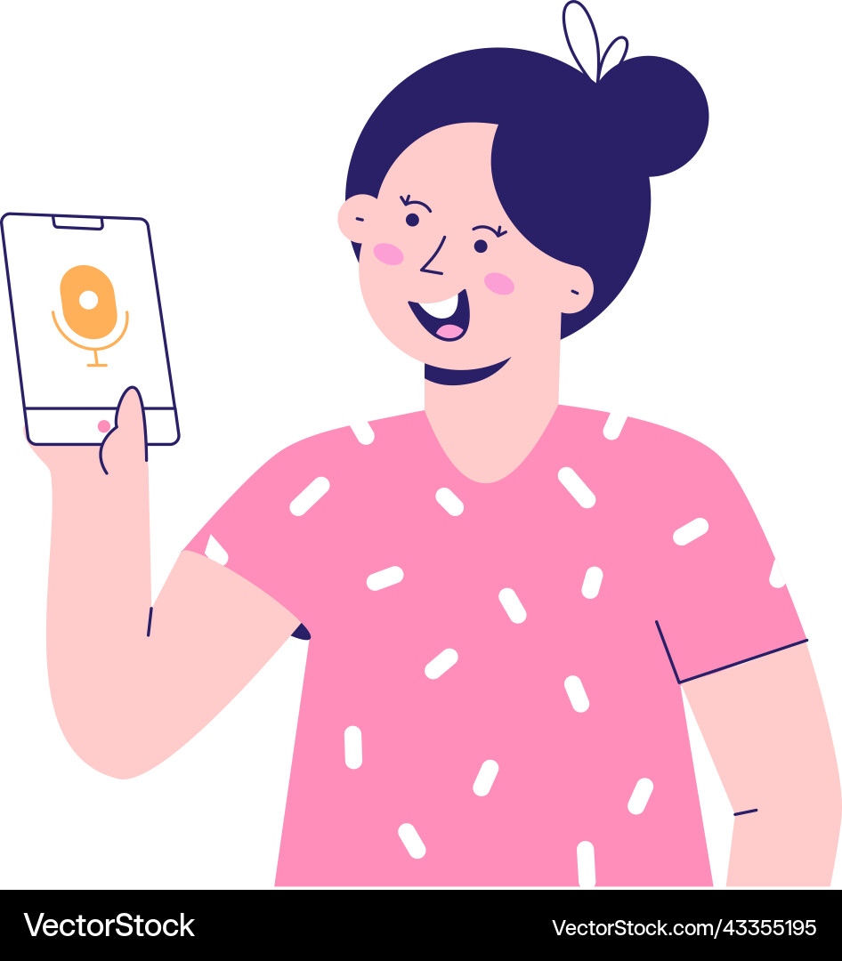 Get this editable flat of mobile reco Royalty Free Vector