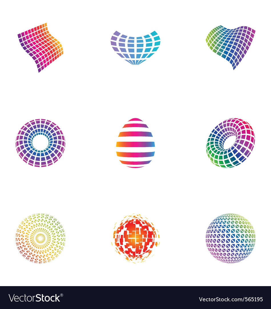 Logo design elements set 27 Royalty Free Vector Image