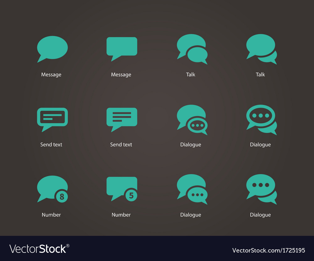 Message bubble icons Royalty Free Vector Image