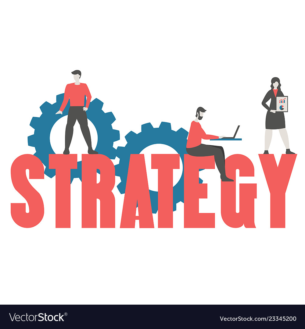 Business and marketing strategy concept Royalty Free Vector