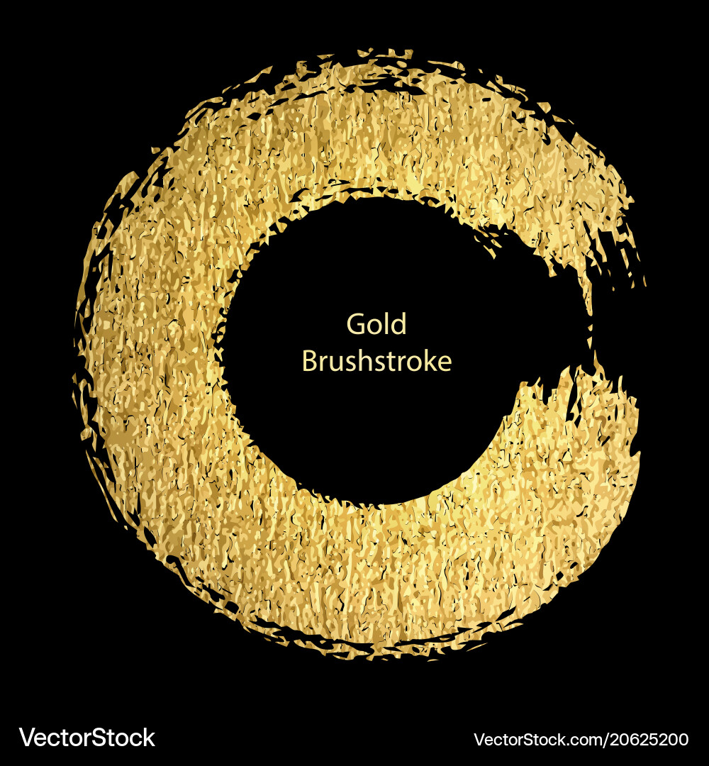 Gold round design templates for poster Royalty Free Vector