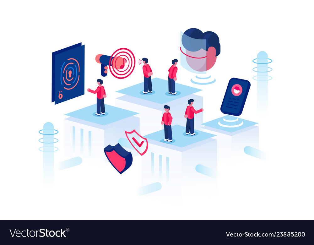 Identity verification of person Royalty Free Vector Image Identity verification of person Royalty Free Vector Image