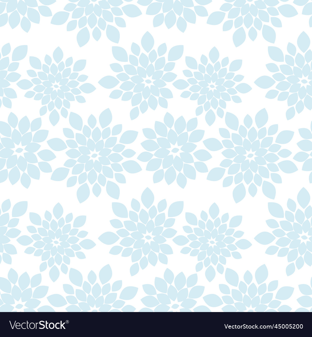 Light blue floral repeat pattern background Vector Image