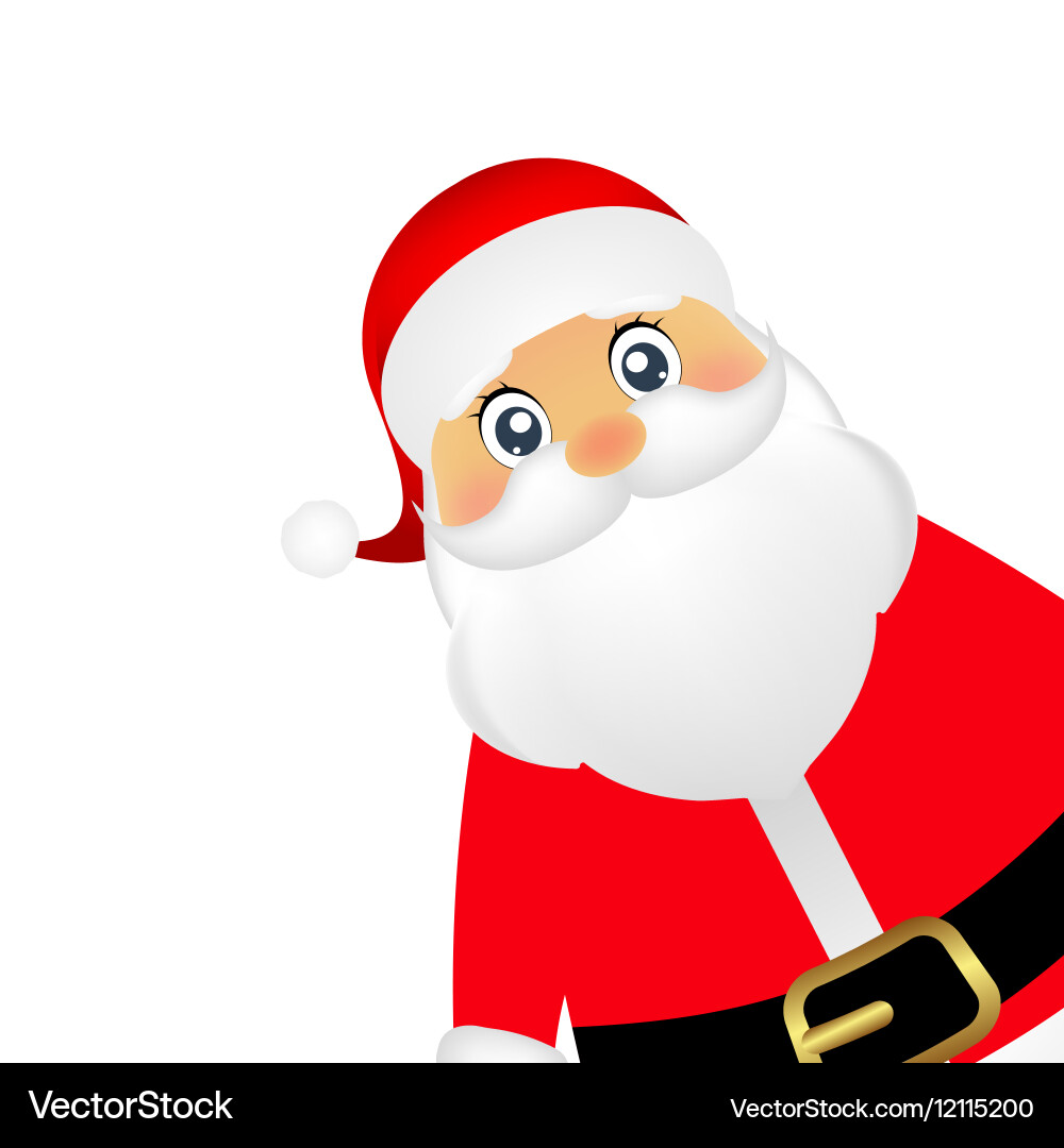 Santa claus standing on a white background Vector Image