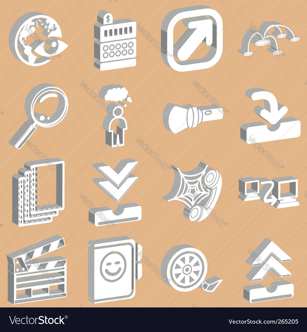 3d internet Royalty Free Vector Image - VectorStock